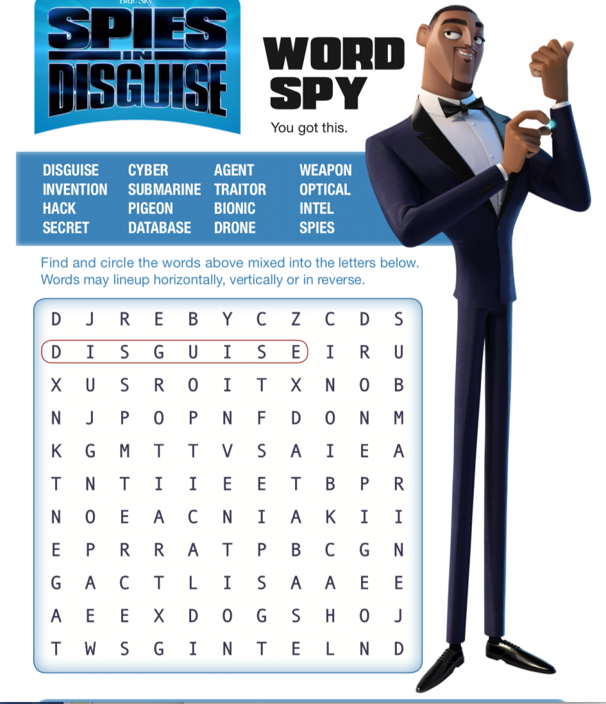 ‘Spies in Disguise’ Activities to download | Family Choice Awards
